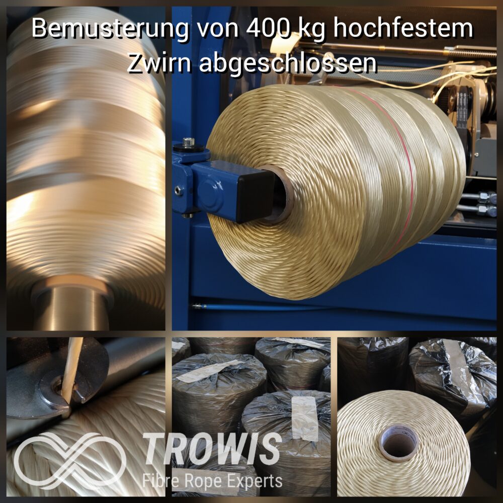 Successful twisted yarn sampling of 400 kg | TROWIS